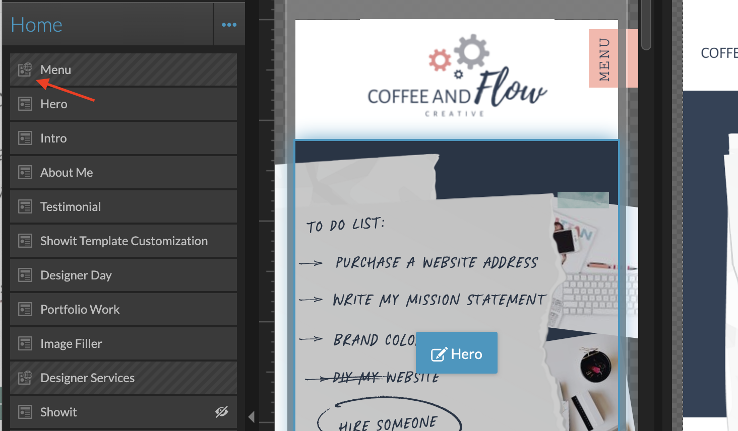 Using a Showit Site Canvas - Coffee and Flow Creative